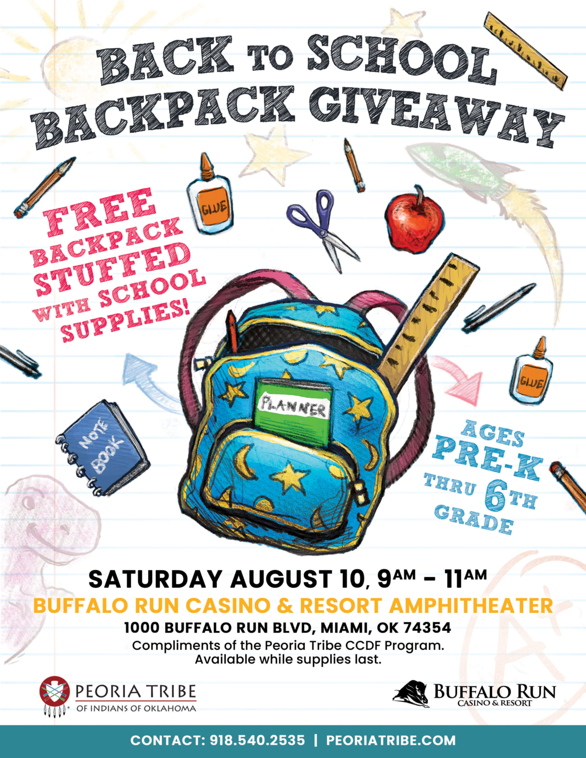 Back to School Backpack Giveaway – Peoria Tribe Of Indians of Oklahoma